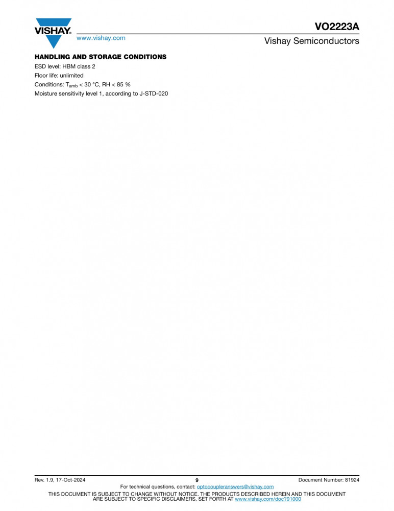 VO2223A datasheet page 9