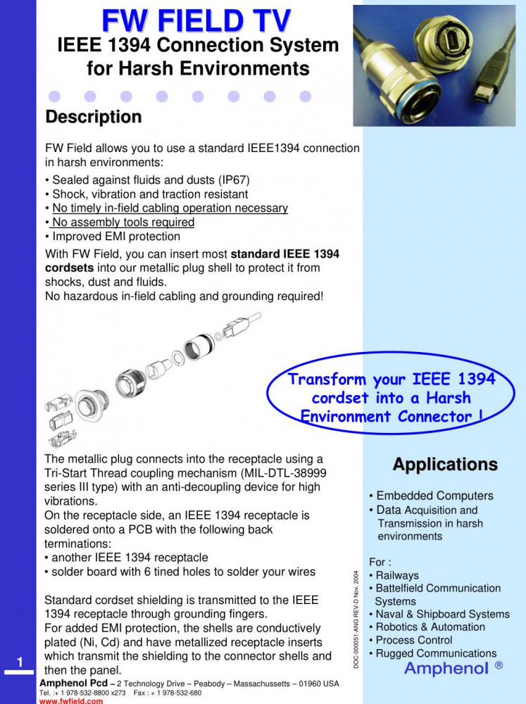 FW Field TV technical document image, page 1