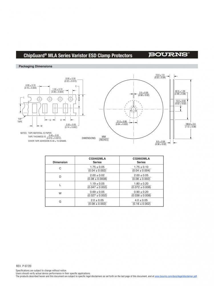 BOURNS ChipGuard MLA datasheet page 4
