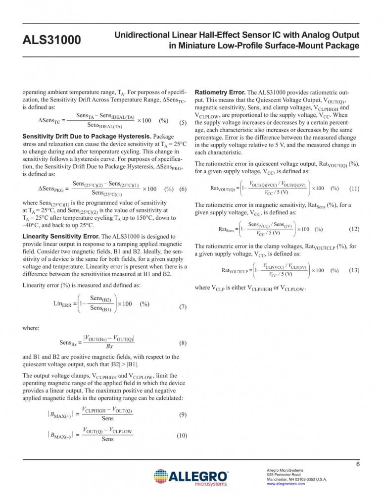 ALS31000 datasheet page 6