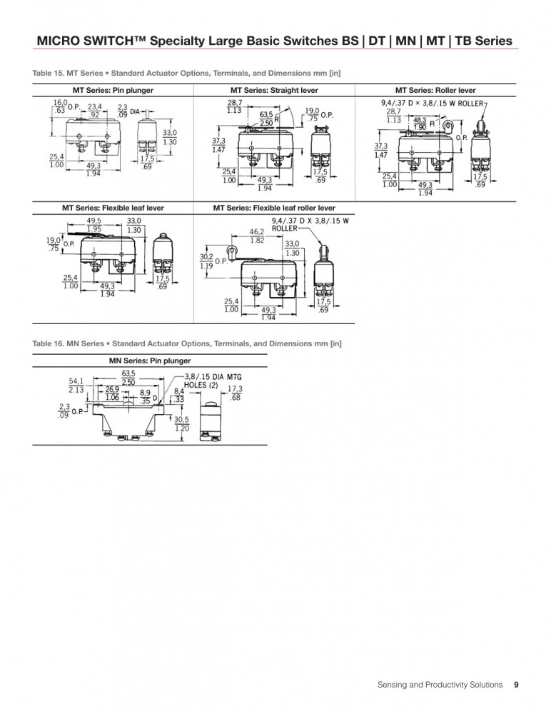 Honeywell datasheet page 9
