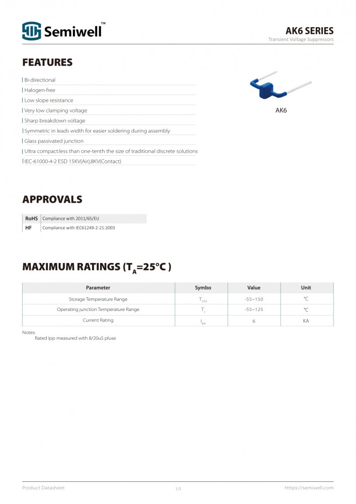 AK6-066C technical document page 1