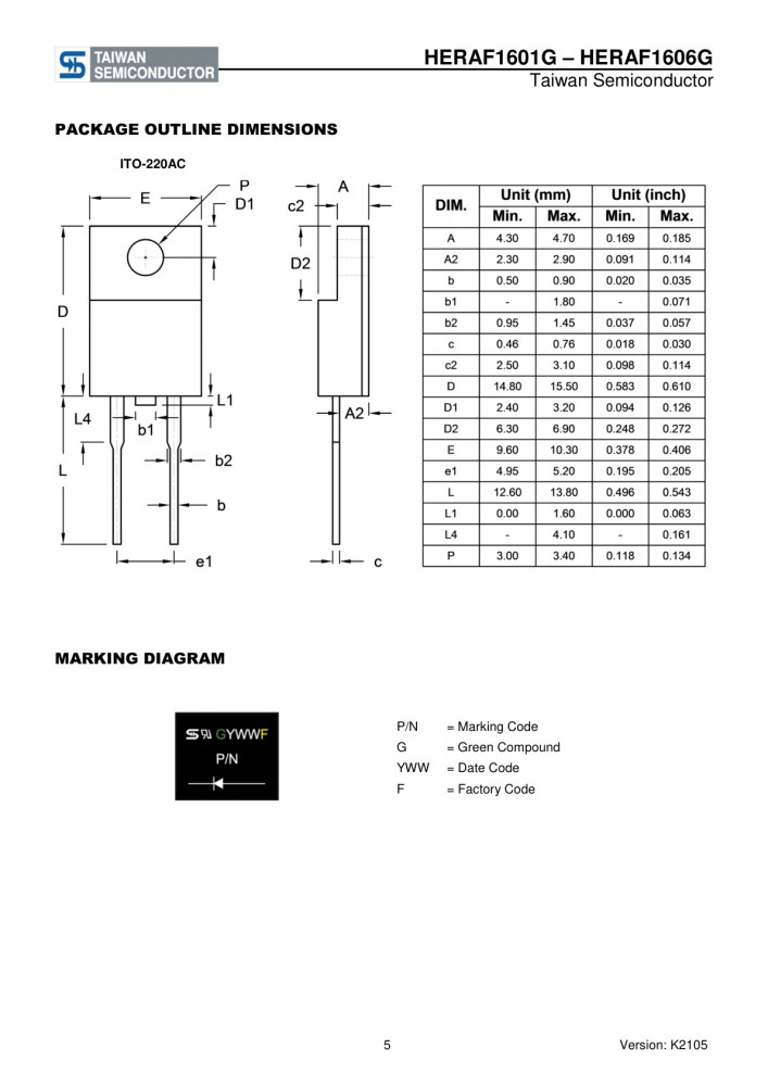 HERAF1606G datasheet page 5