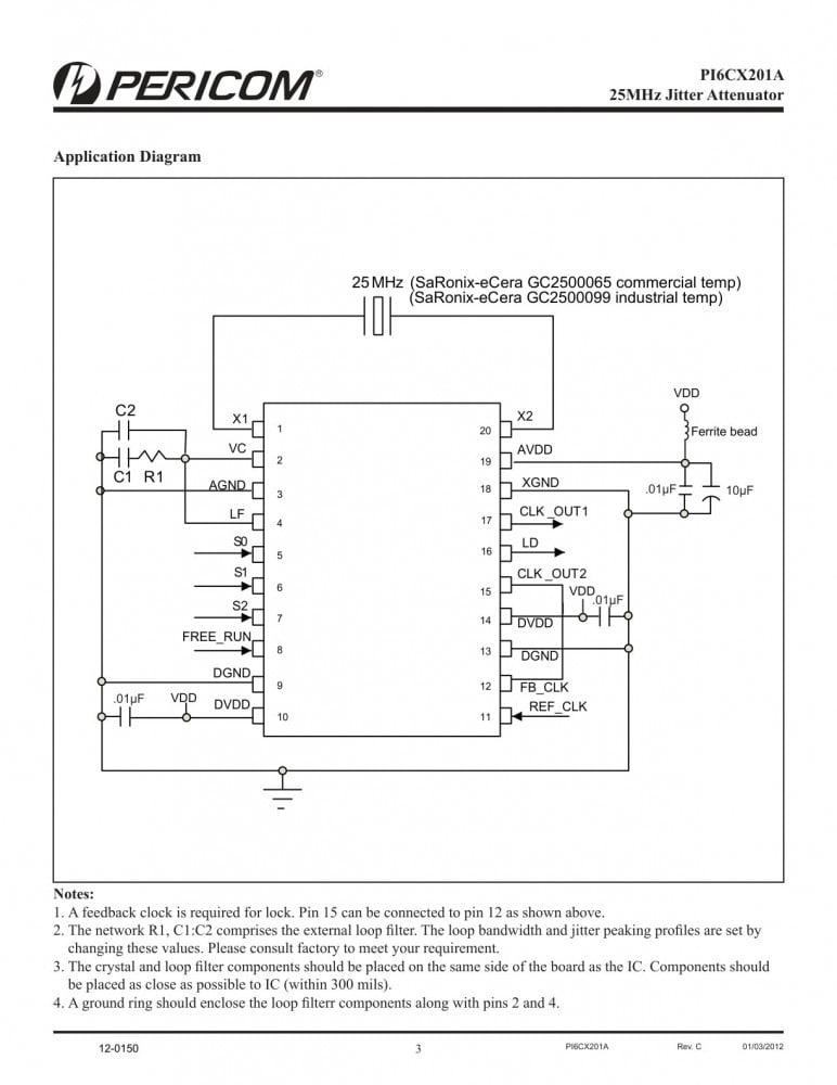 PI6CX201ALEX-1304 datasheet page 3