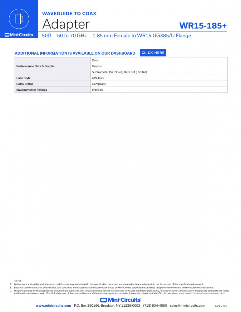 WR15-185+ product document page 4