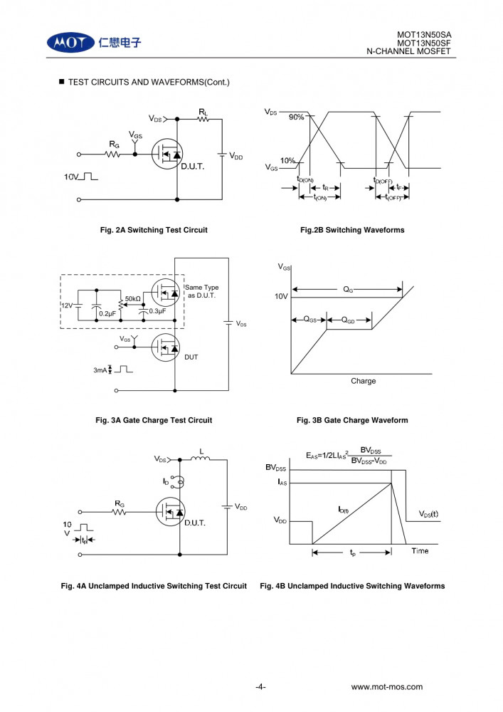 MOT13N50SF datasheet page 4
