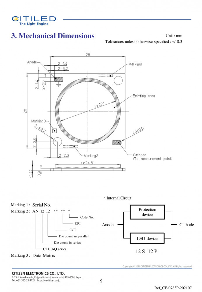 CITIZEN CLU04Q datasheet page 5