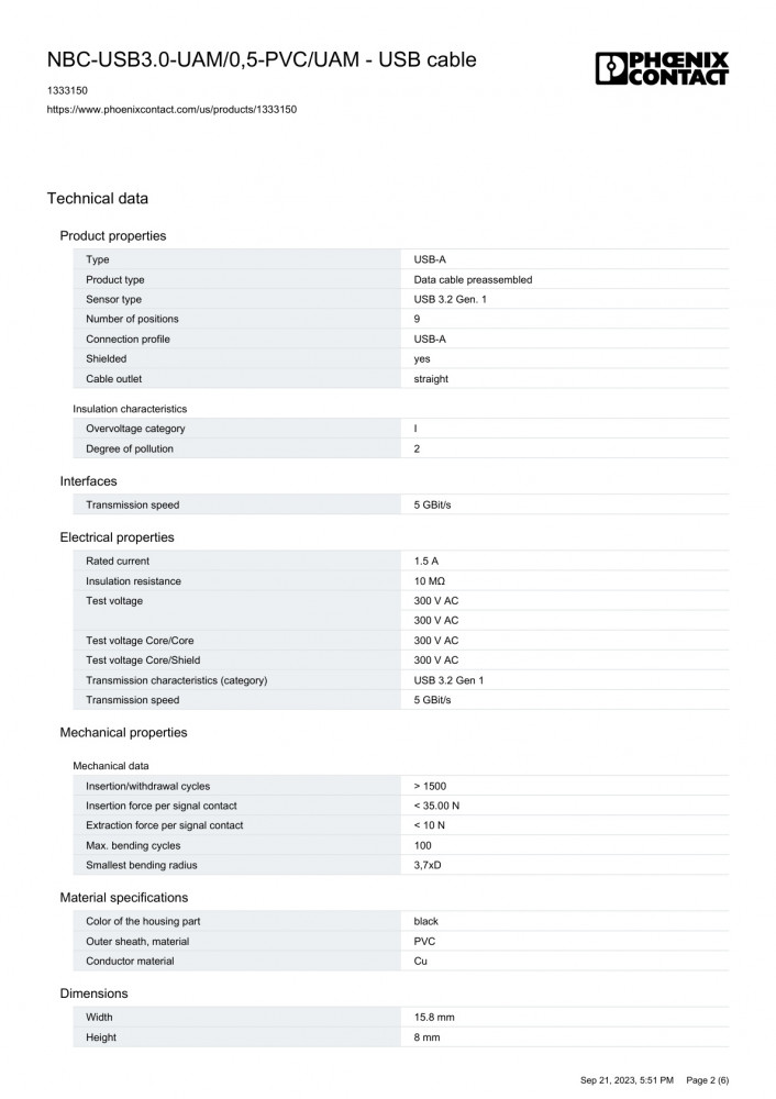Phoenix Contact 1333150 technical document page 2