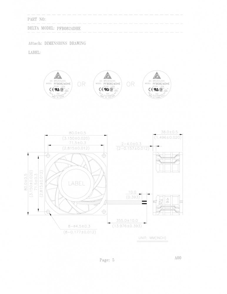 PFB0824DHE specification page 5