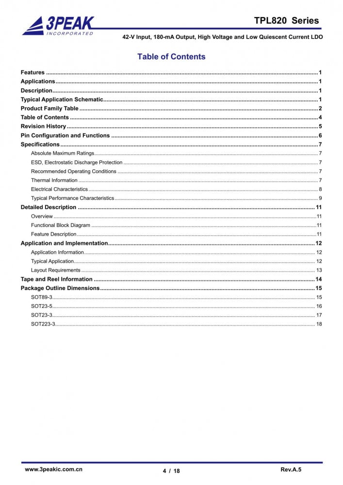 TPL820 datasheet page 4