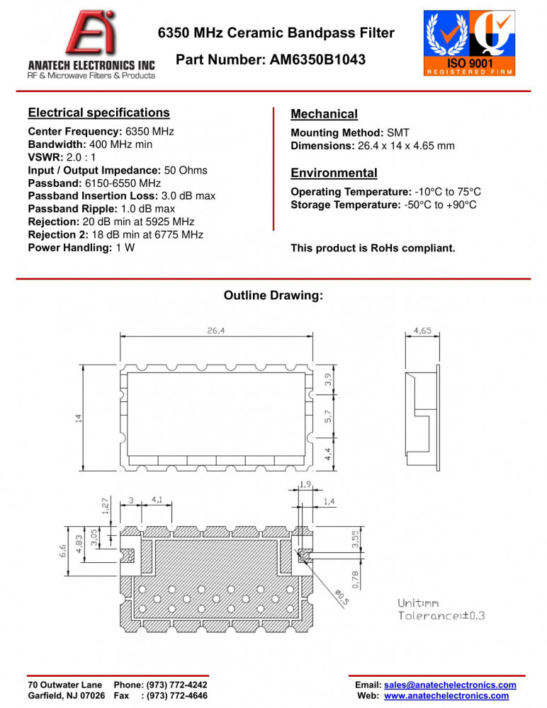 AM6350B1043 technical document page