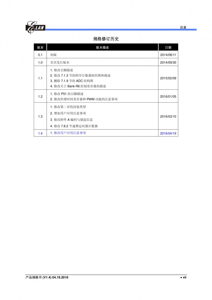 EM78P372K datasheet page 7