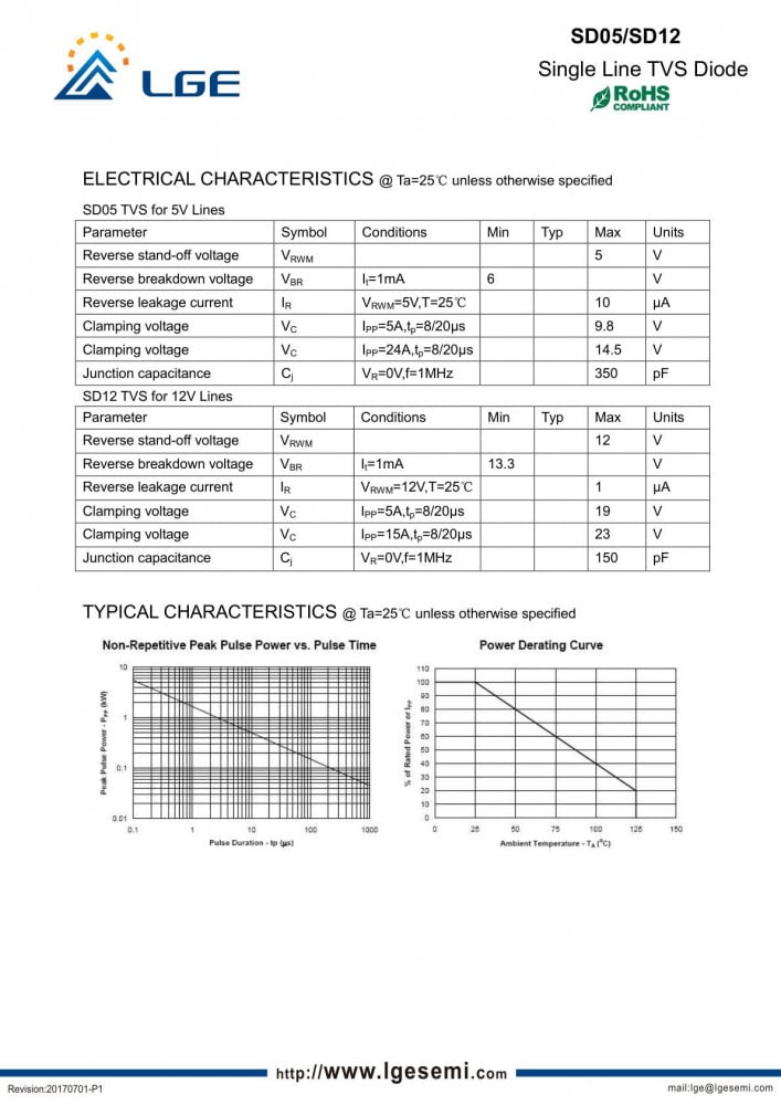 LGE SD05 datasheet page 2
