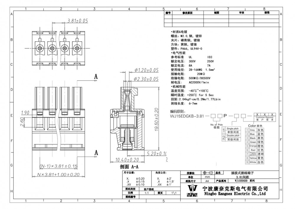 WJ15EDGKB-3.81-11P technical document preview