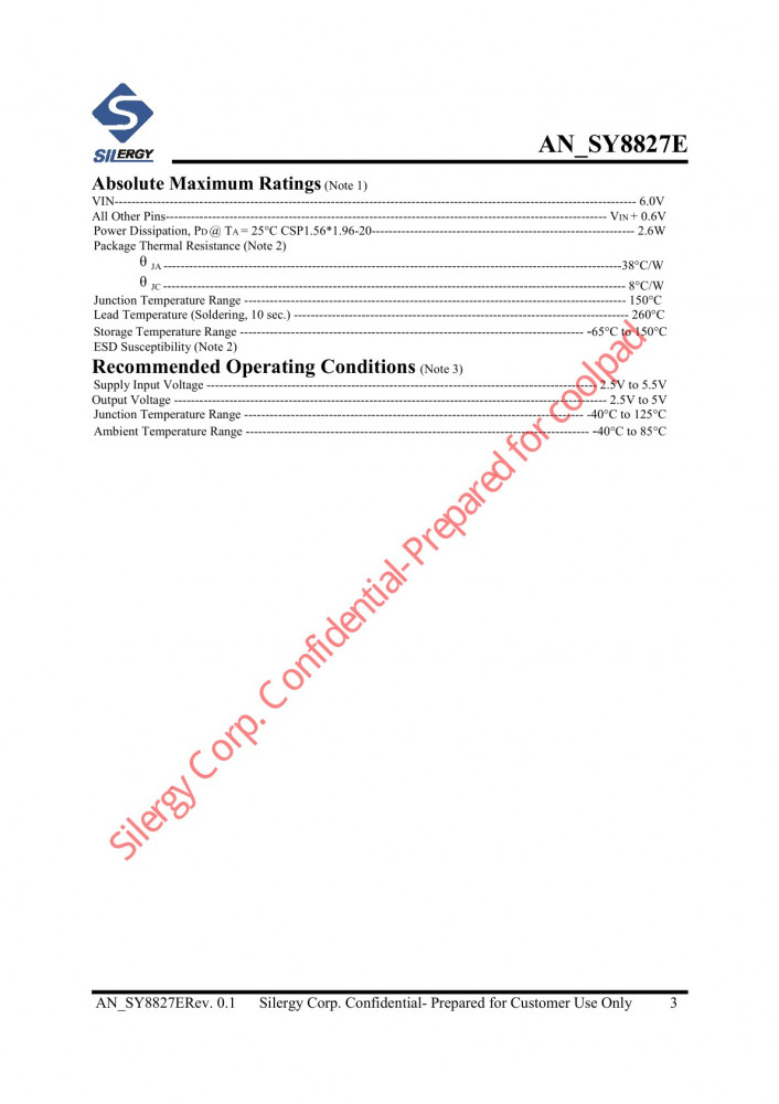 SY8827EPKC datasheet page 3