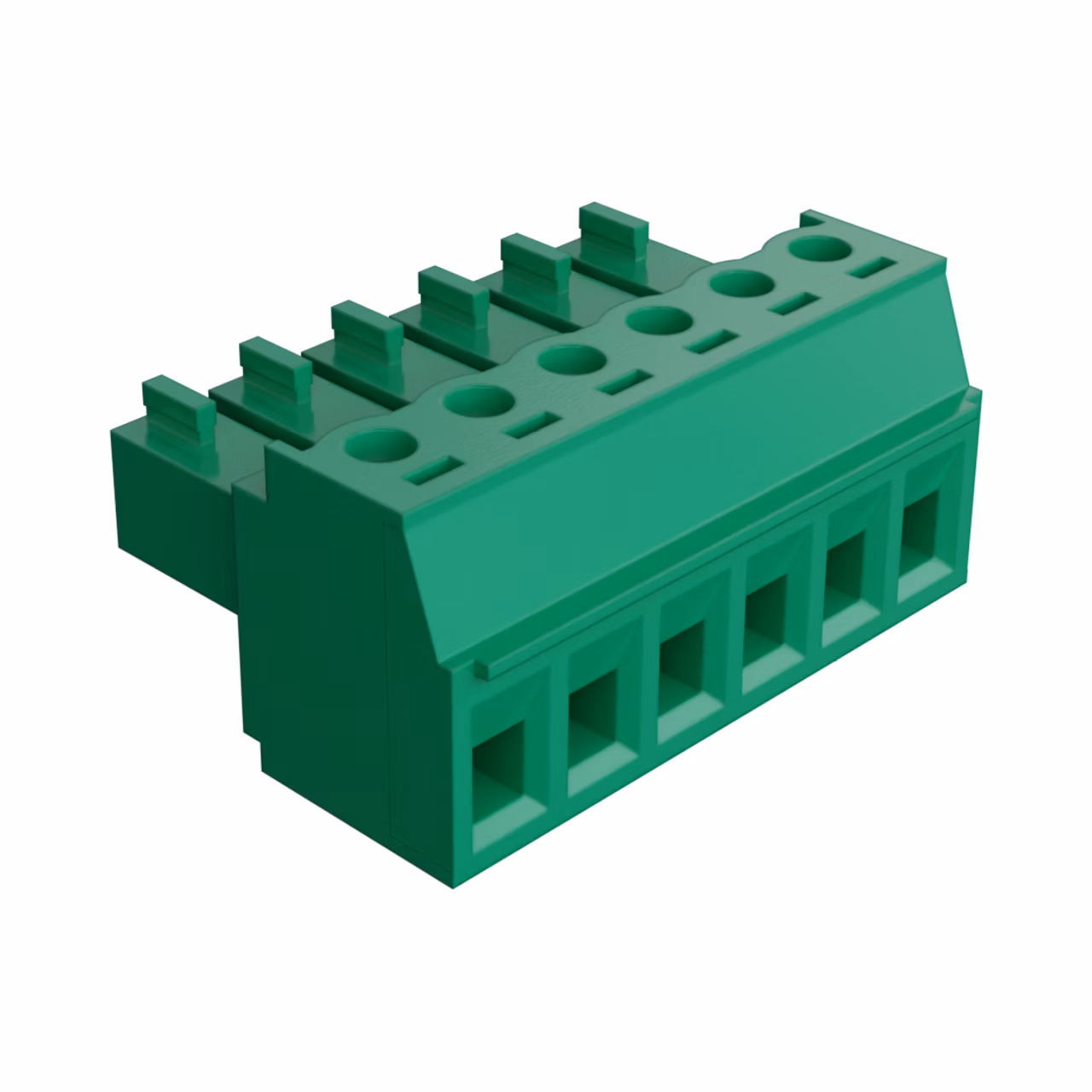 3.81mm Pitch Eurostyle Horizontal Plug, Green Housing, 6 Circuits for sale