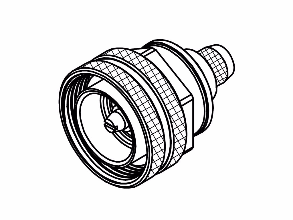 SMPM Plug, Right-Angle, Smooth Bore, 2-Port, Panel Mount, Threaded, Tape and Reel, 50 Ohms