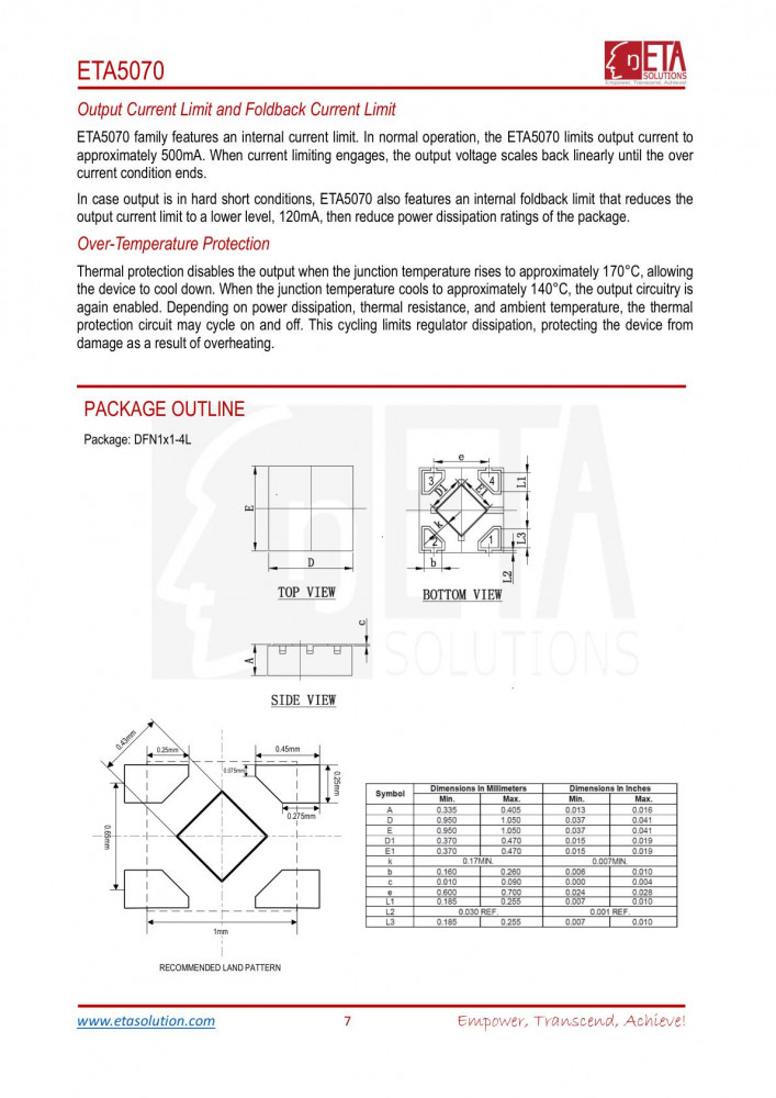 ETA5070 datasheet page 7