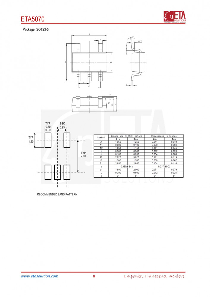 ETA5070 datasheet page 8