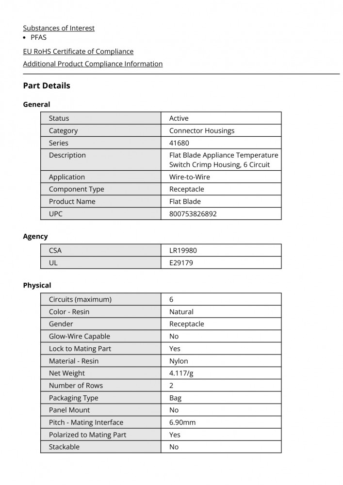 MOLEX 15040802 technical drawing, page 2