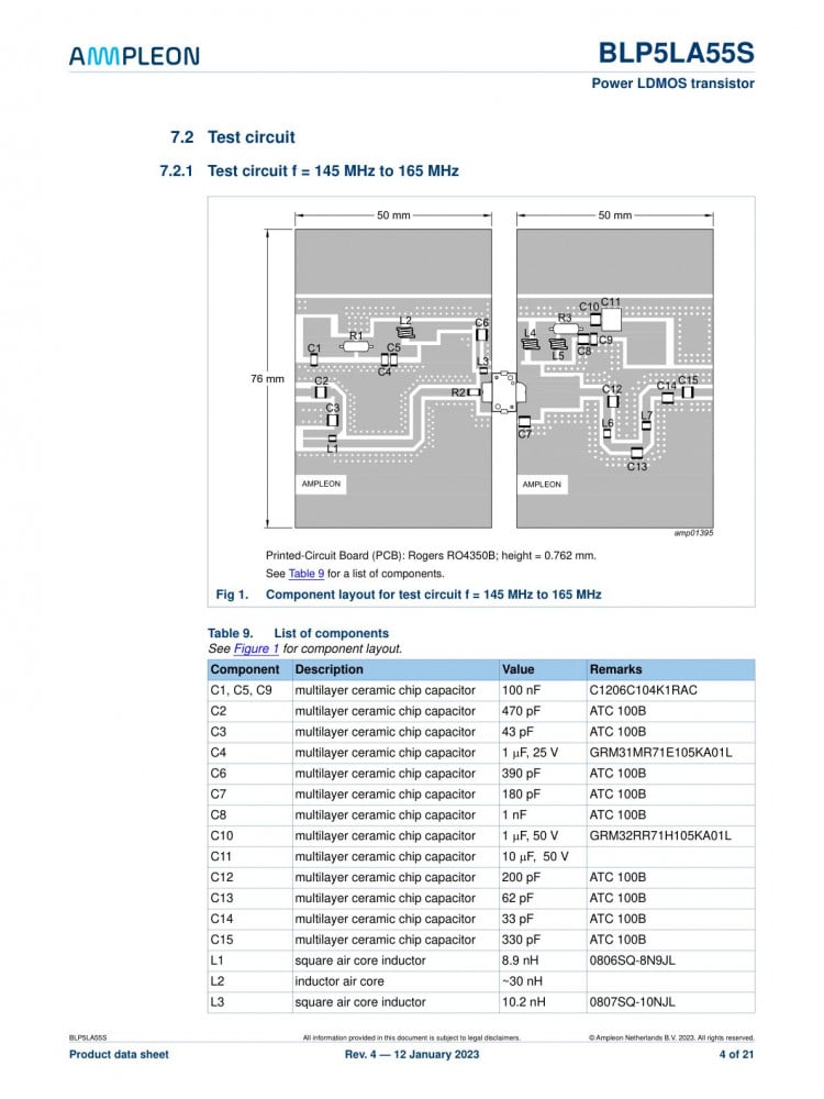 BLP5LA55SXY datasheet page 4