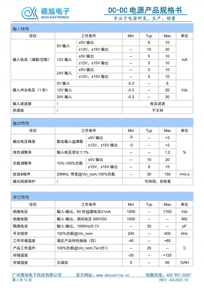 A2405S-2WR2 datasheet page 2