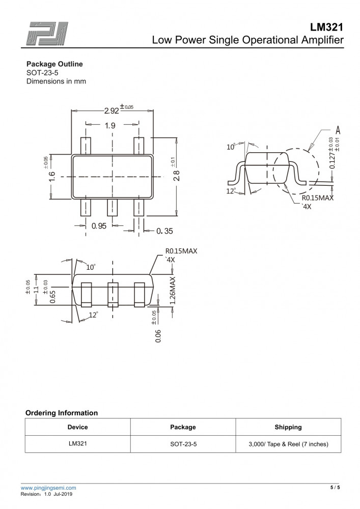 LM321 technical document page 5