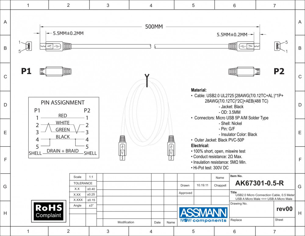 AK67301-0.5 technical drawing
