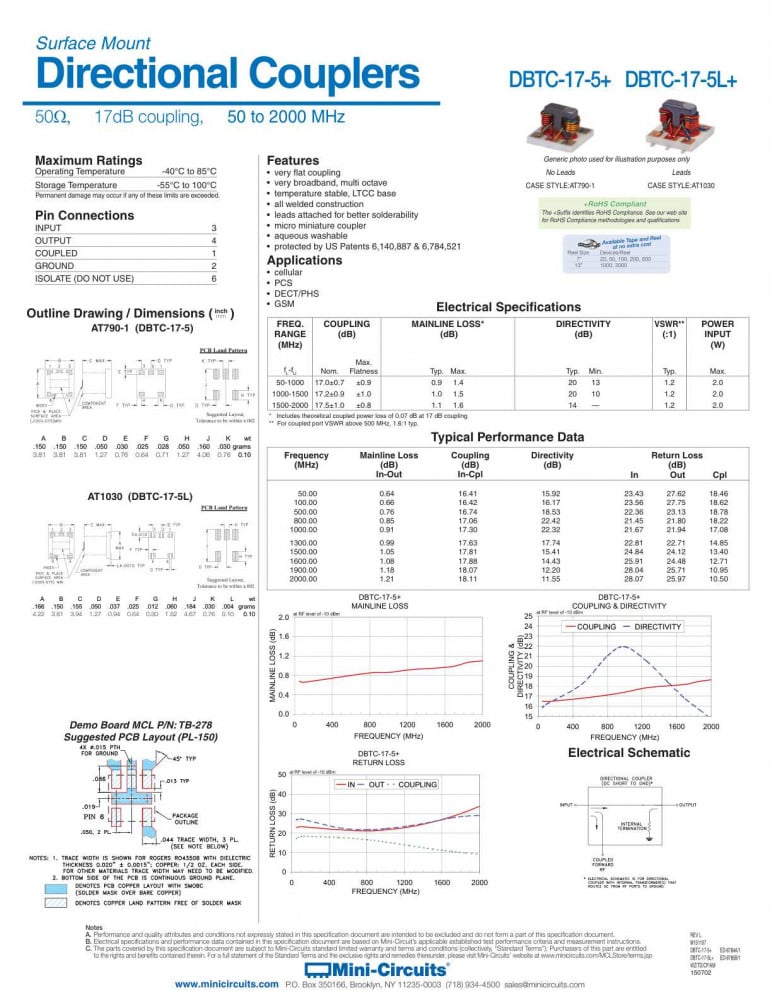 DBTC-17-5+ official datasheet page
