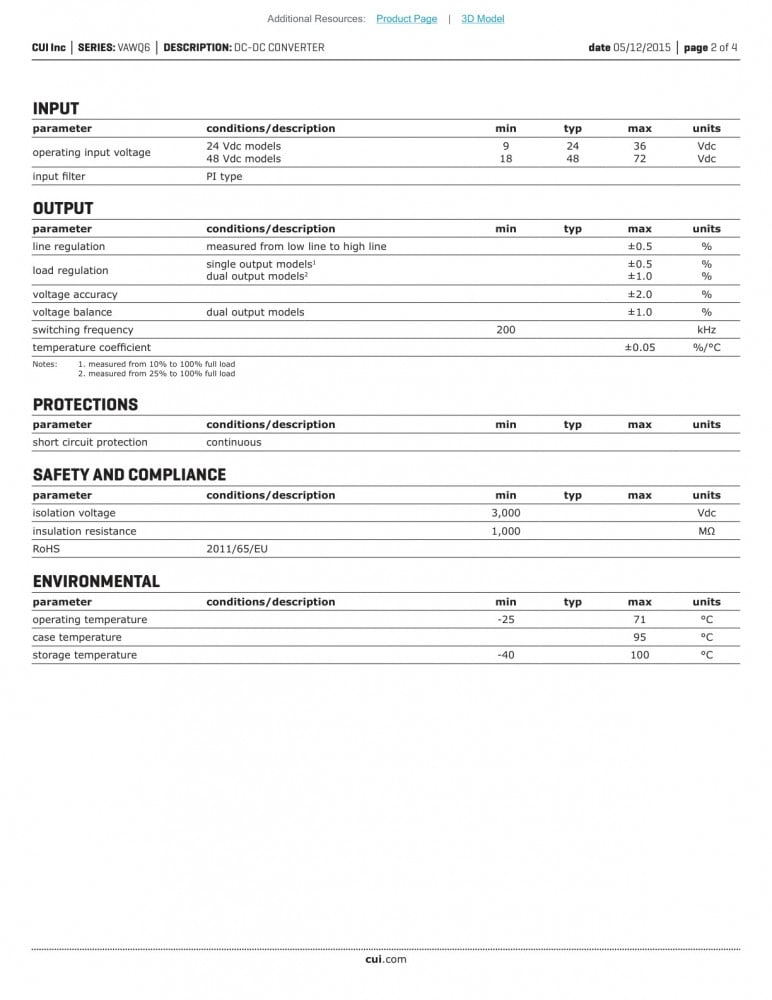 CUI VAWQ6-Q24-S12H datasheet page 2
