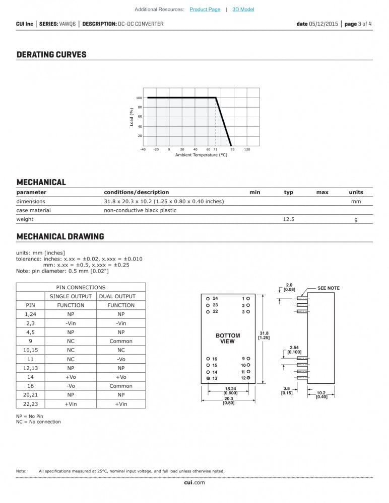 CUI VAWQ6-Q24-S12H datasheet page 3