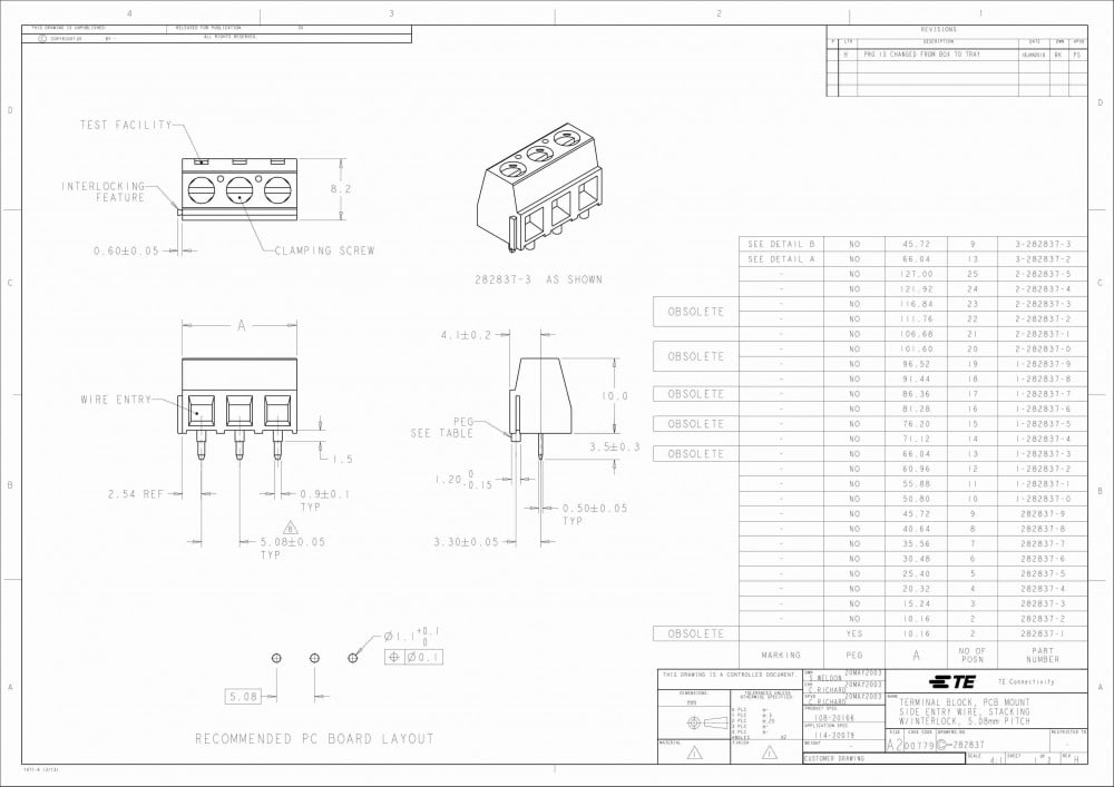 TE Connectivity 2-282837-5 technical drawing page 1