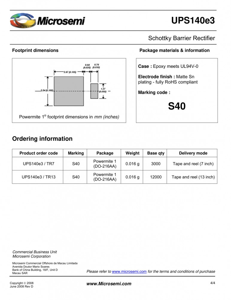 UPS140E3/TR7 datasheet page 4