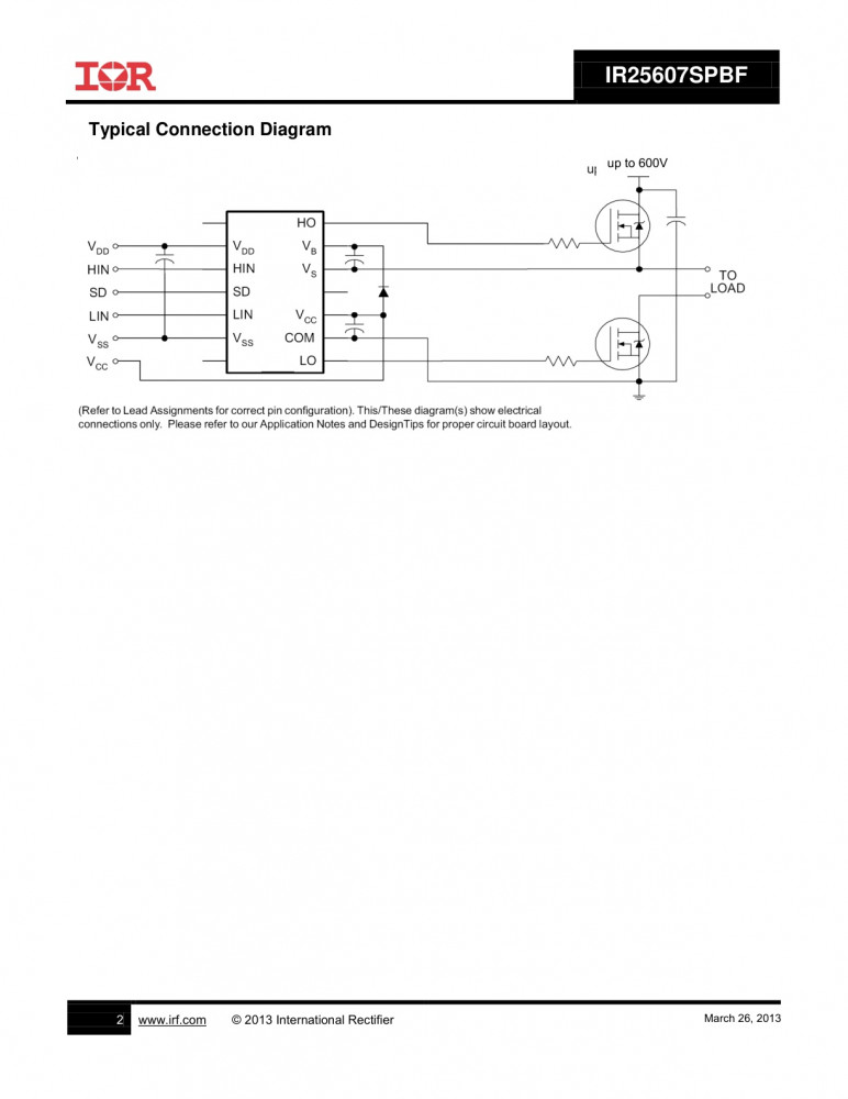 IR25607STRPBF technical document page 2