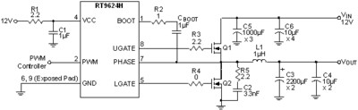 RT9624H - Single Phase Synchronous Rectified Buck MOSFET Driver for sale
