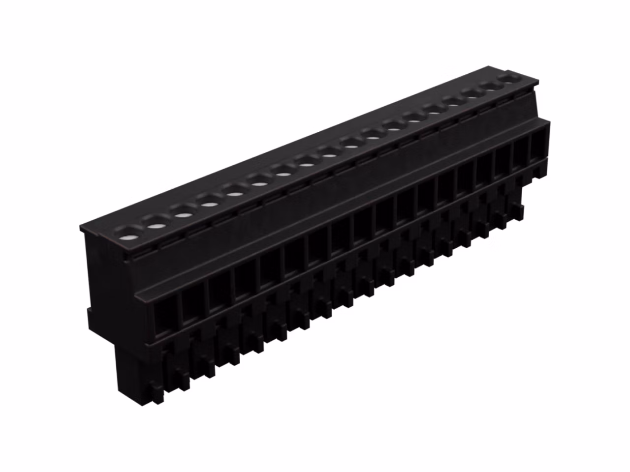 3.50mm Pitch Eurostyle Vertical Plug, with Reverse Imprinting, Front Wire Entry, Black, 18 Circuits for sale
