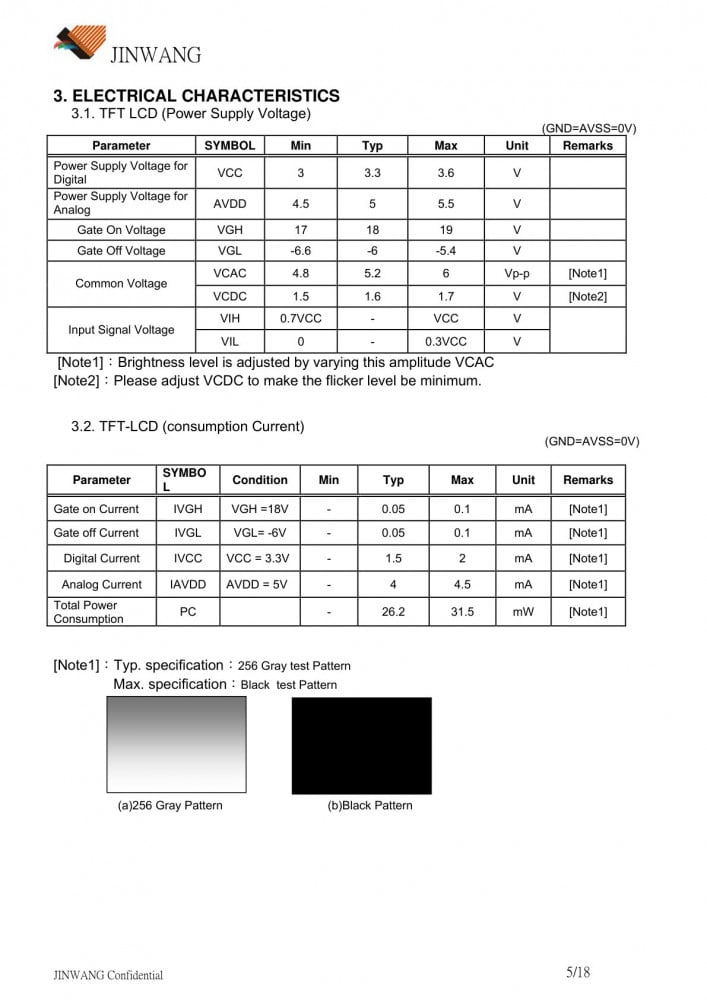 Product specification page 5