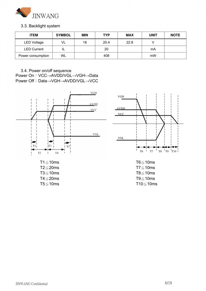 Product specification page 6