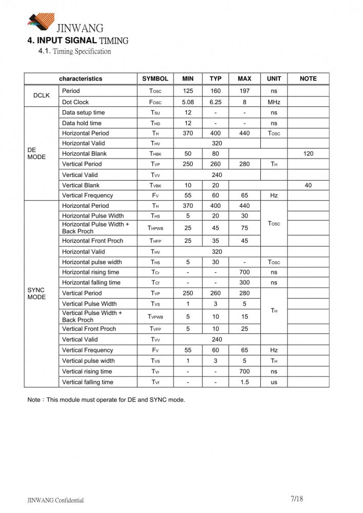 Product specification page 7