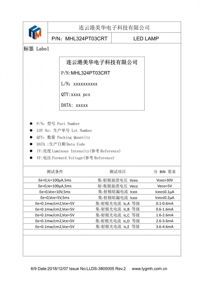 MHL324PT03CRT datasheet page 6