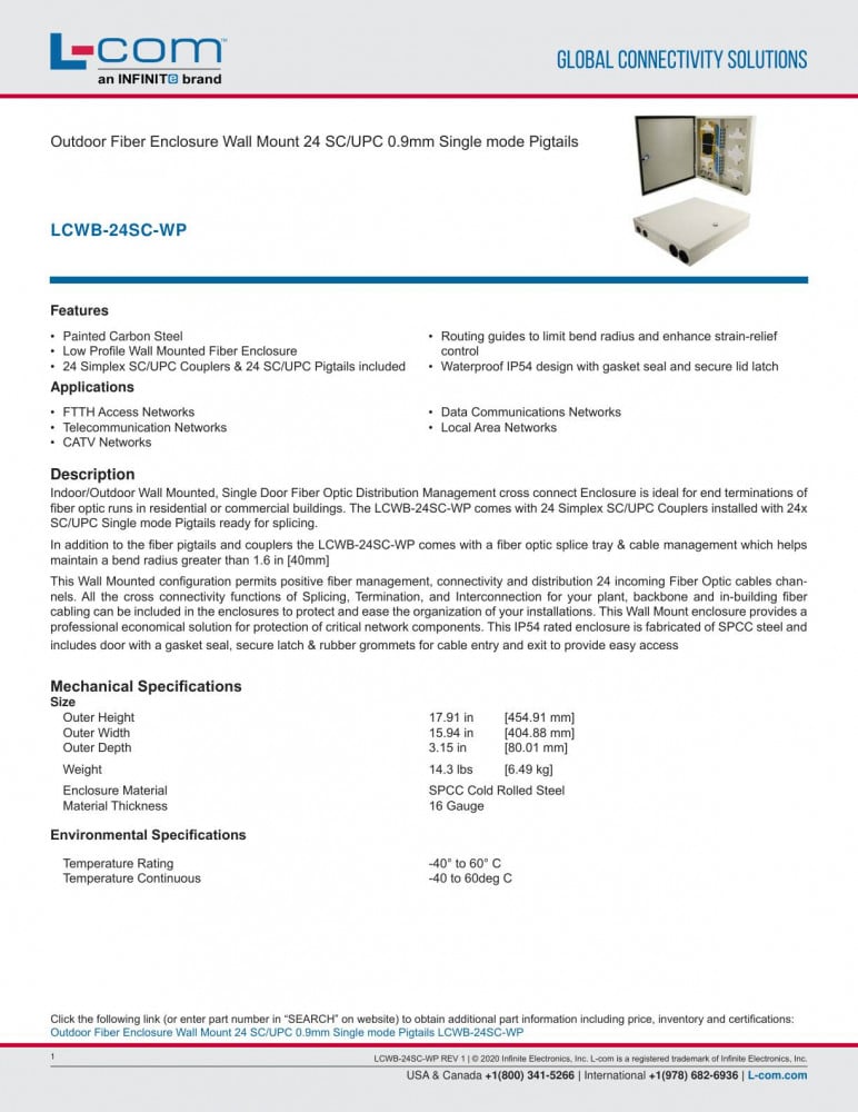 LCWB-24SC-WP technical drawing page 1