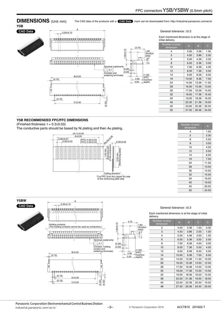 Panasonic AYF533865TA datasheet page 3