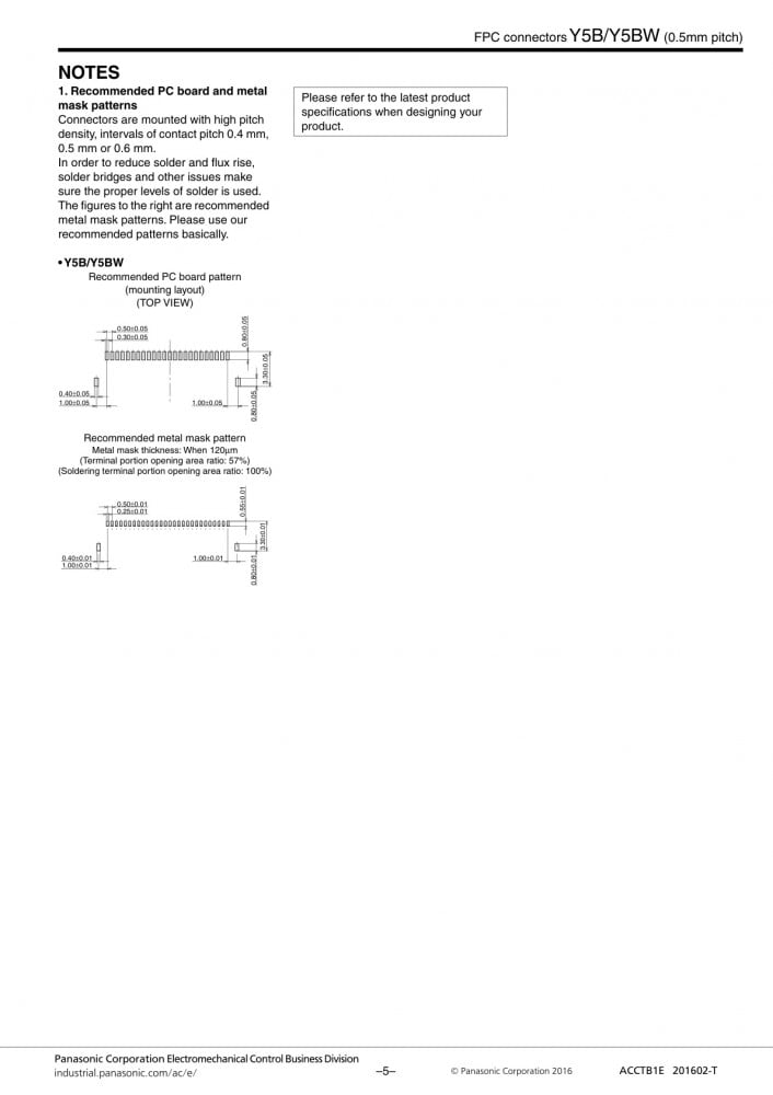 Panasonic AYF533865TA datasheet page 5