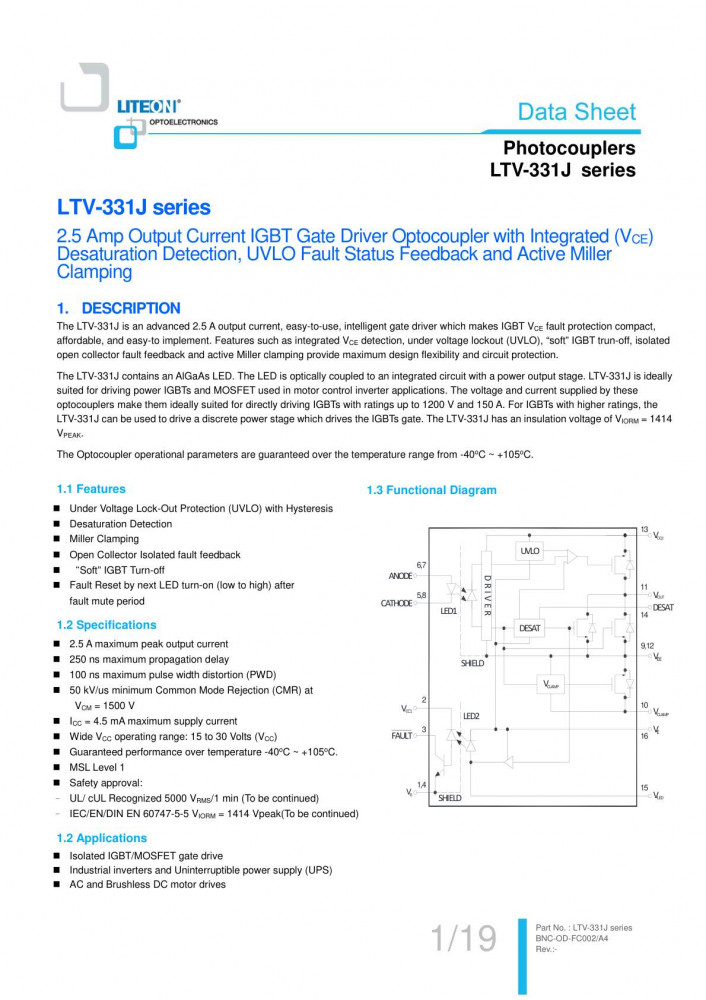LTV-331J-TP1 datasheet page 2