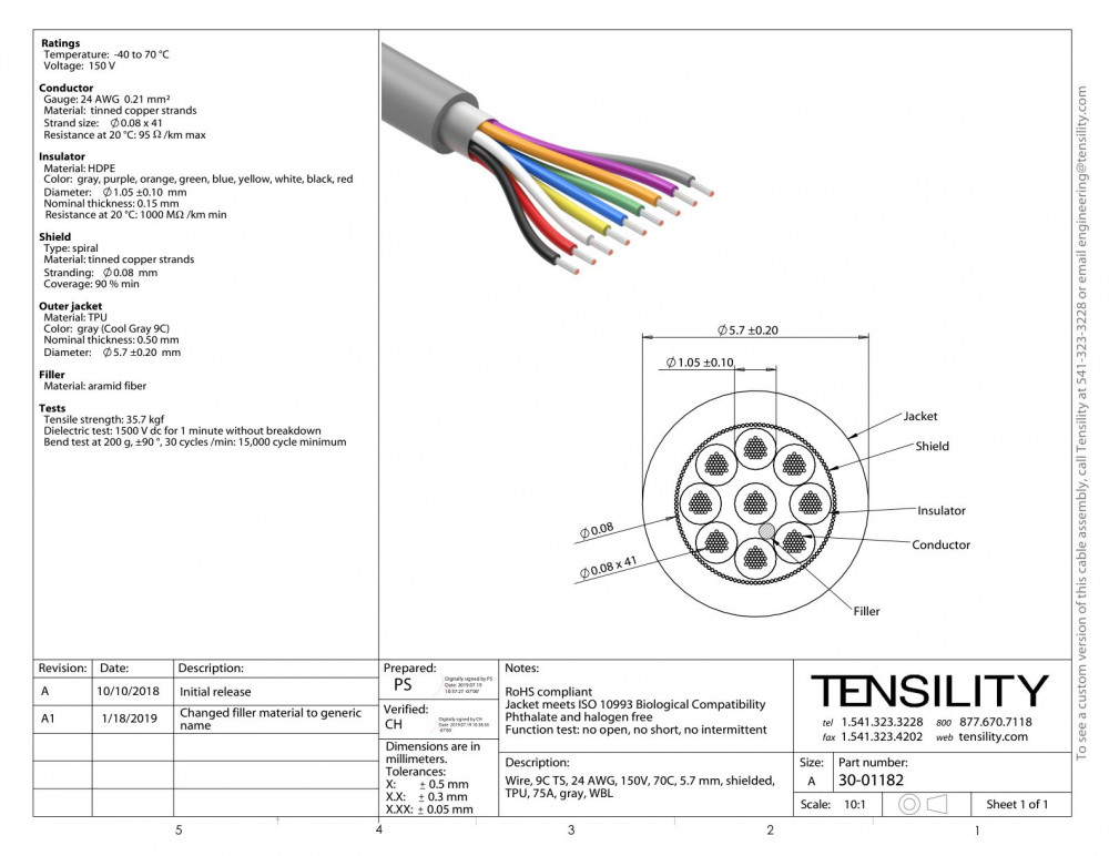 Tensility International 30-01182 technical drawing preview