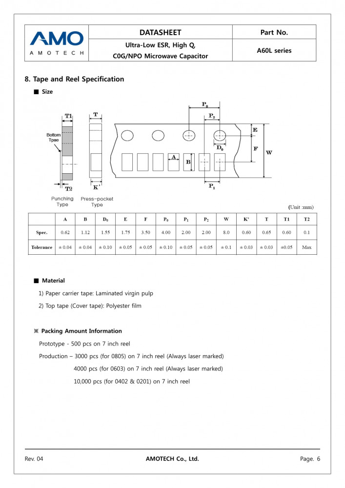 AMOTECH A60L datasheet page 6