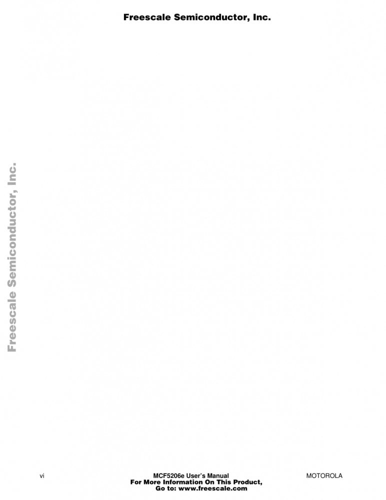 MCF5206e manual page 6