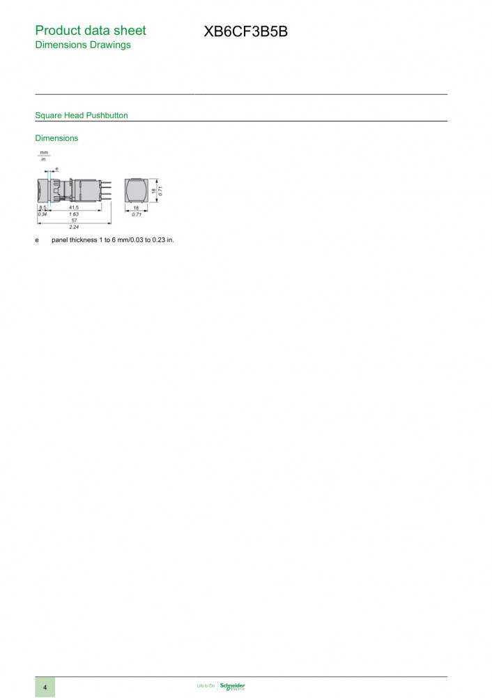 XB6CF3B5B technical document page 4