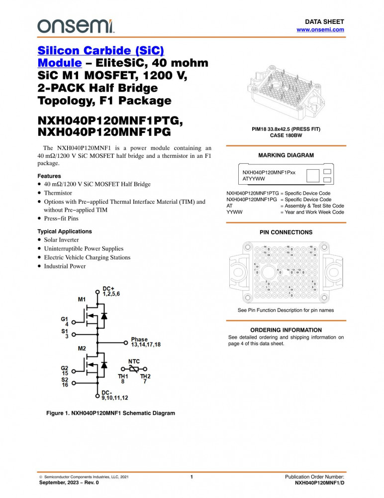 NXH040P120MNF1 datasheet page 1