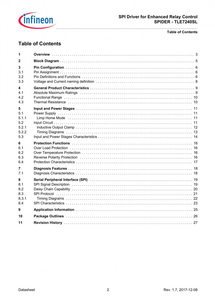 TLE7240SL datasheet page 2